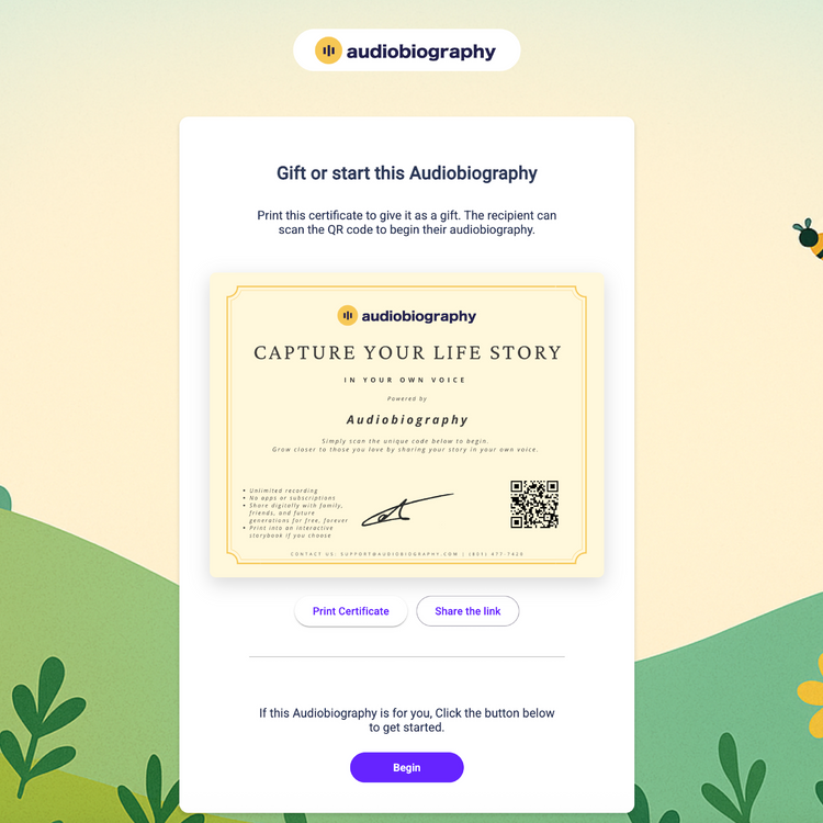 Home – Audiobiography