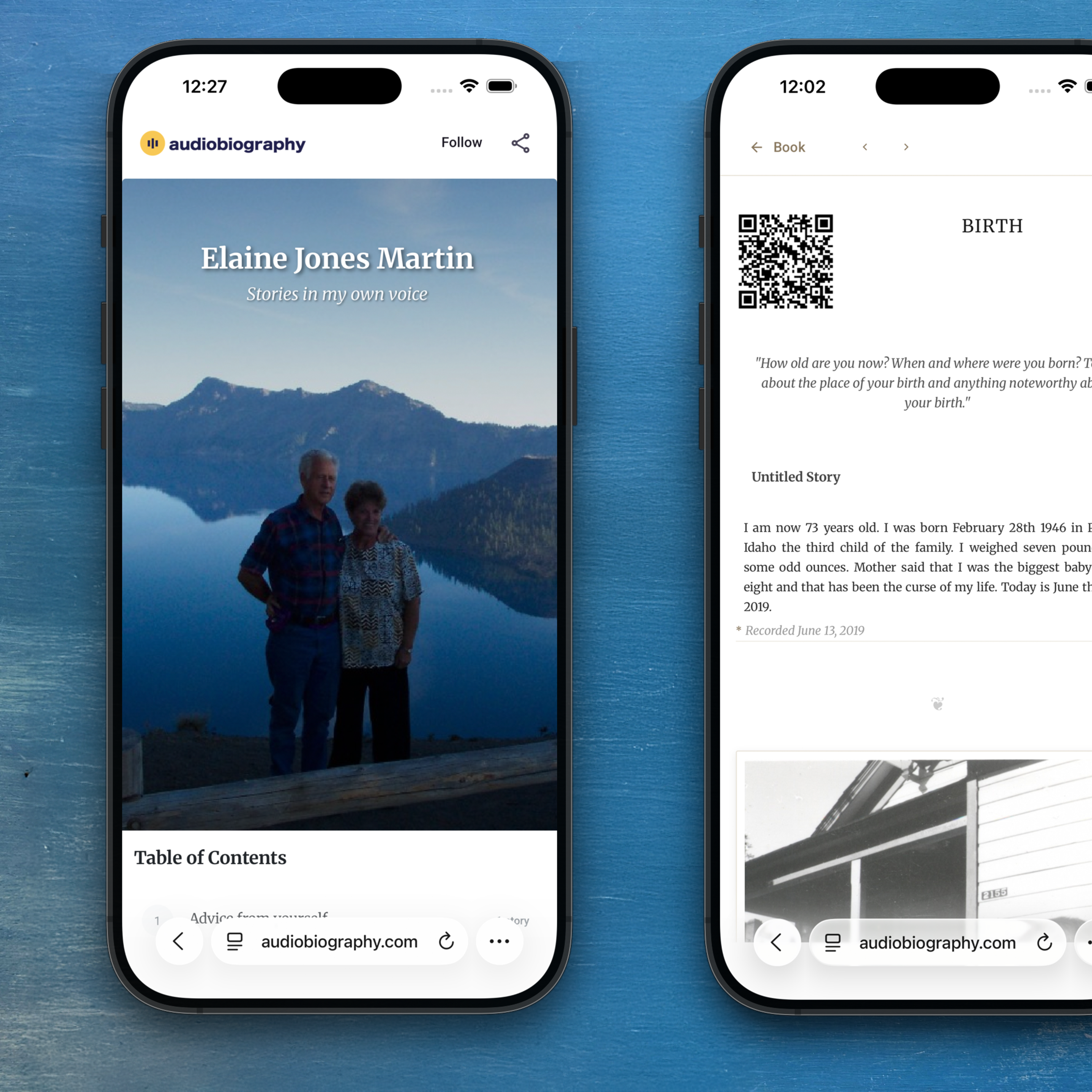 Home – Audiobiography